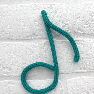 Knitted Wire Musical Notes, Tricotin Wall Decor Hanging, Nursery ...