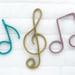 Knitted Wire Musical Notes, Tricotin Wall Decor Hanging, Nursery ...