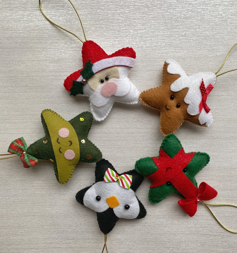 Felt Christmas Tree Ornaments - Etsy UK