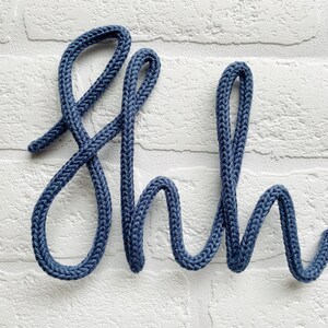 Knitted Wire Word Shh Wall Decor - Etsy
