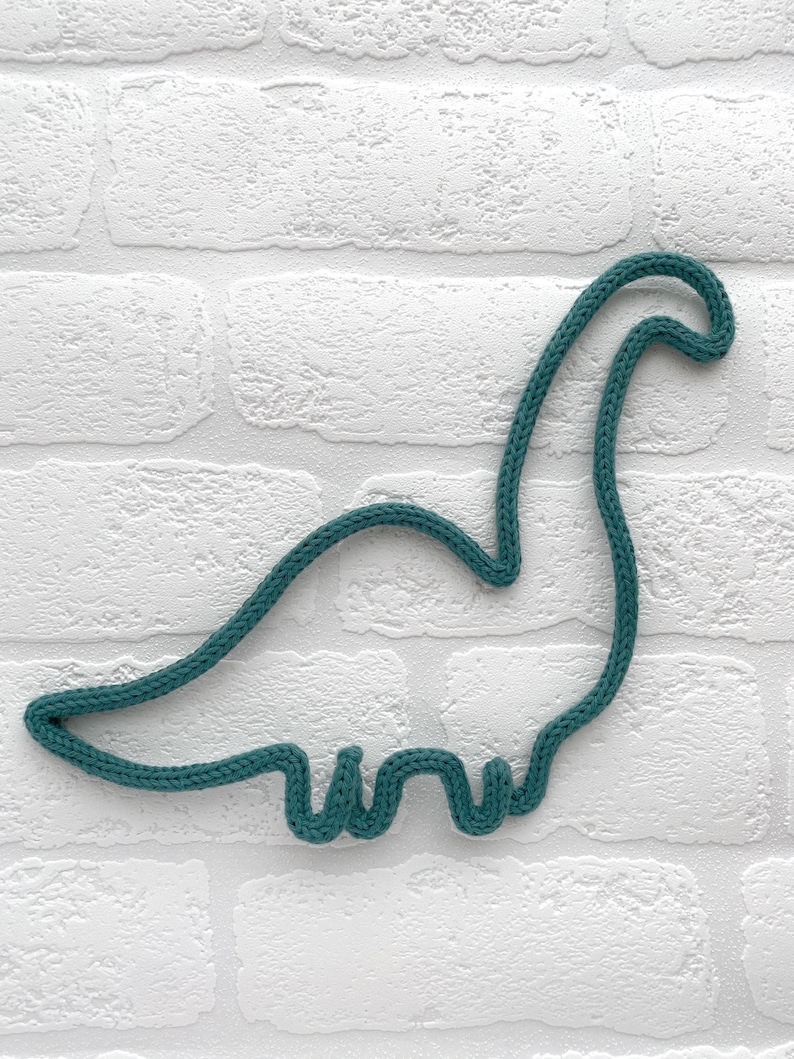 Knitted Wire Dinosaur, Tricotin Shape, Wall Decor Kidsroom - Etsy