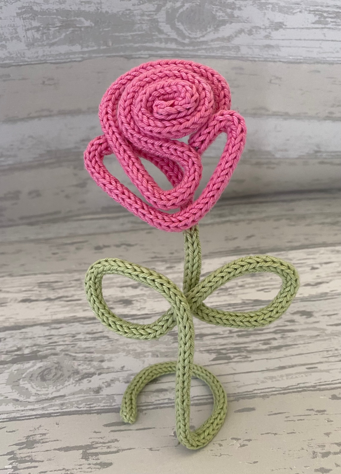 Rose Flower Knitted Wire - Wire Art - Teachers Gift - Etsy