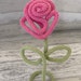 Rose Flower Knitted Wire - Wire Art - Teachers Gift - Etsy