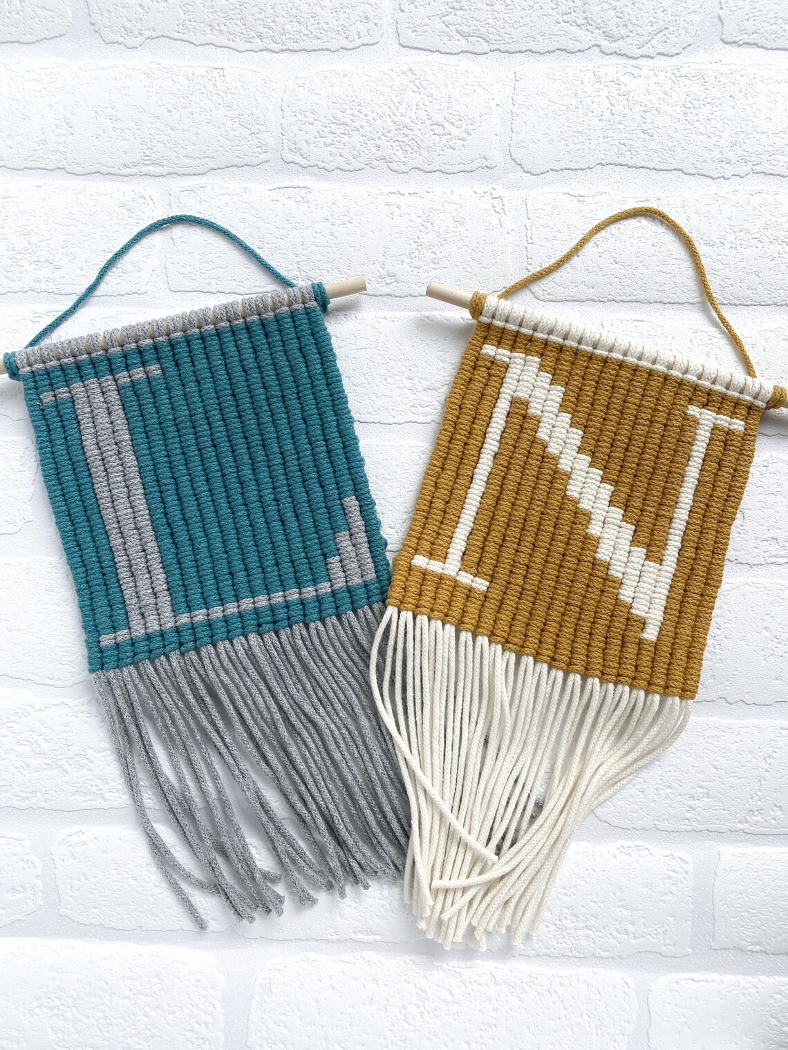 Macrame Letter Wall Decor, Kids Room Wall Hanging, - Etsy