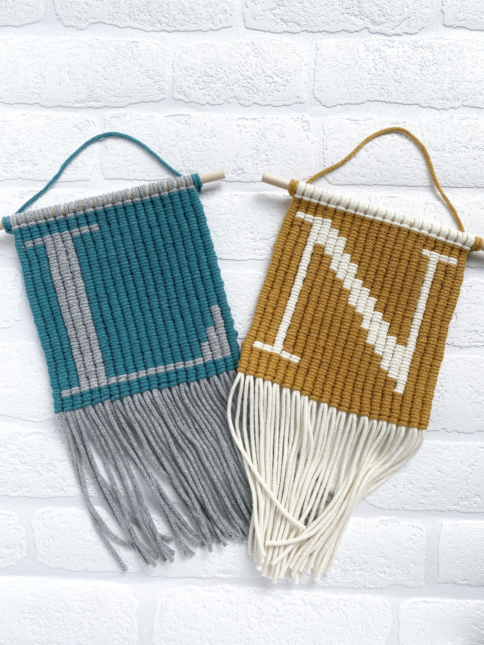 Macrame Letter Wall Decor, Kids Room Wall Hanging, - Etsy