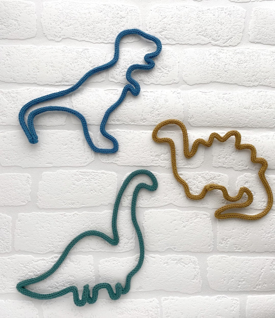 Knitted Wire Dinosaur, Tricotin Shape, Wall Decor Kidsroom - Etsy