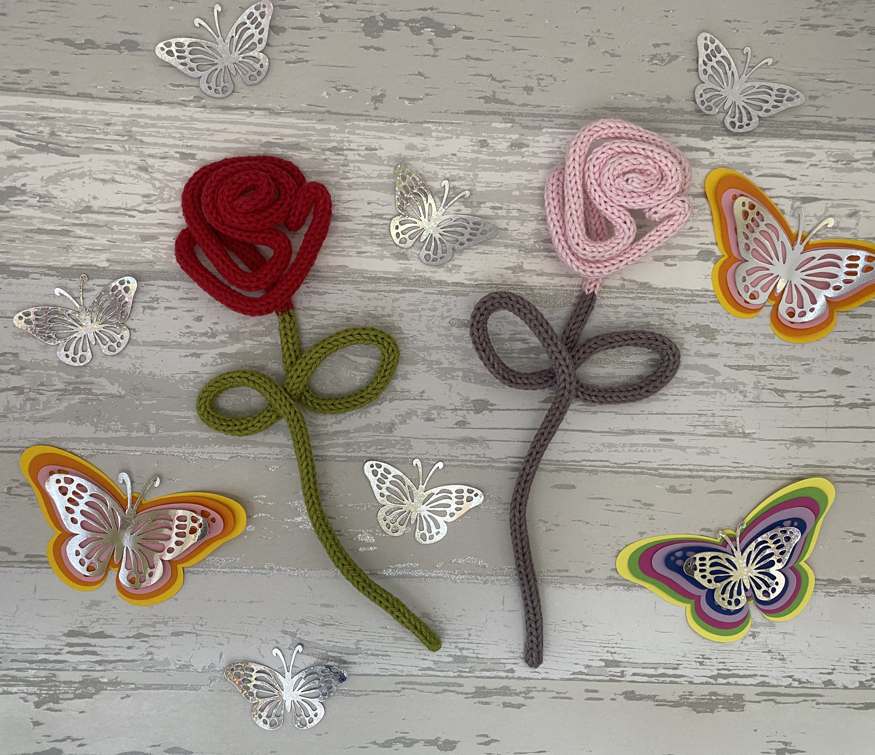 Rose Flower Knitted Wire - Wire Art - Teachers Gift - Etsy