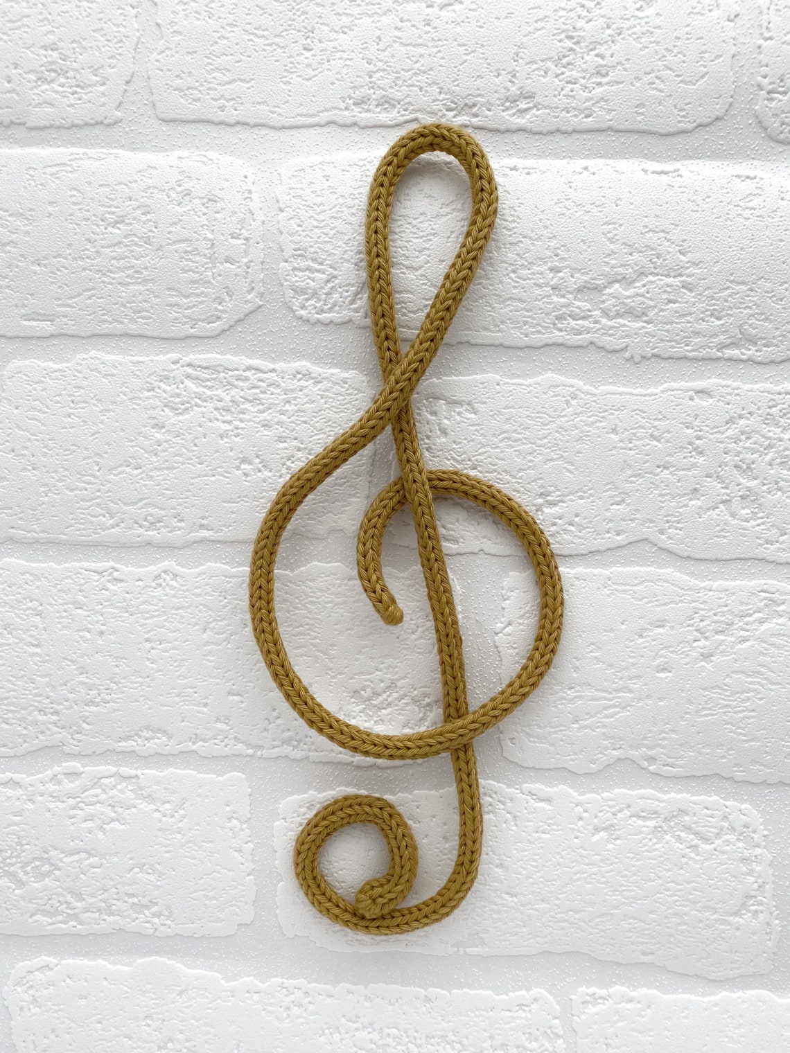 Knitted Wire Musical Notes, Tricotin Wall Decor Hanging, Nursery ...