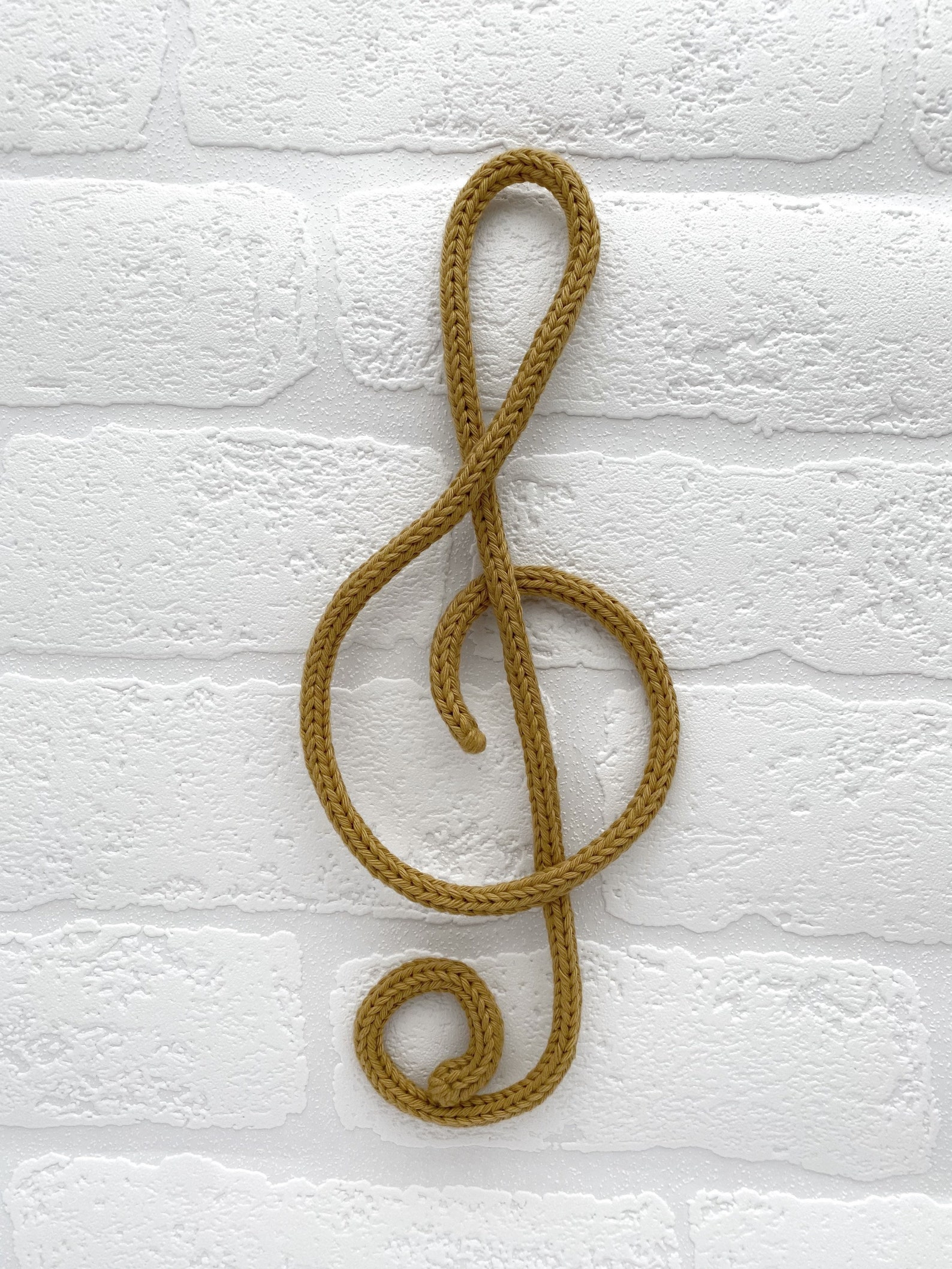 Knitted Wire Musical Notes, Tricotin Wall Decor Hanging, Nursery ...