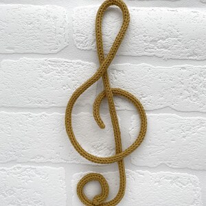 Knitted Wire Musical Notes, Tricotin Wall Decor Hanging, Nursery ...