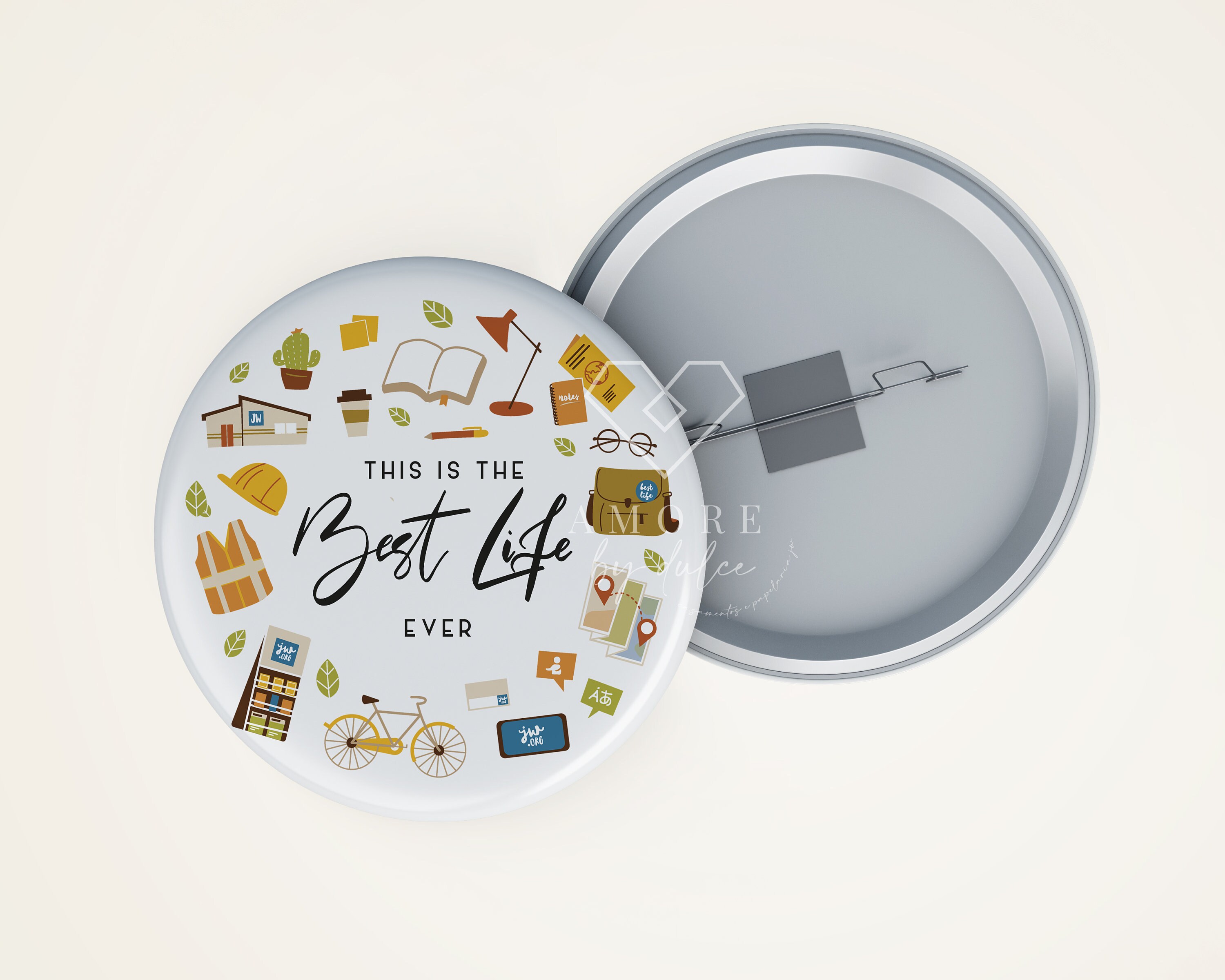 JW Button Pin Pack of FIVE: Best Life Ever Jehovah's | Etsy