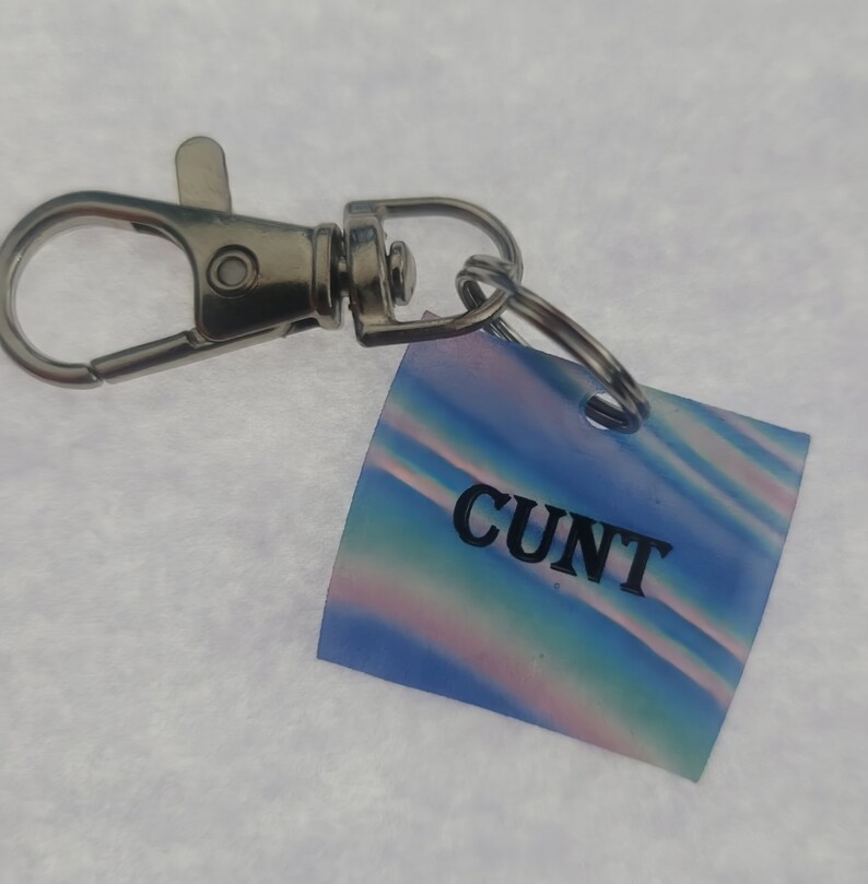 Sweary Keyrings, Rude Words, Insulting Gift, Offensive Key Chain ...