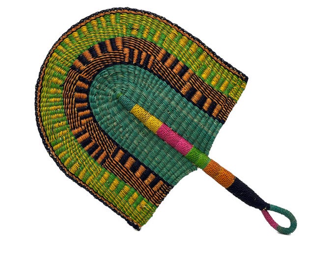 African Fan | Handwoven Fan | Decorative Fan | African Wall Fan | Straw ...