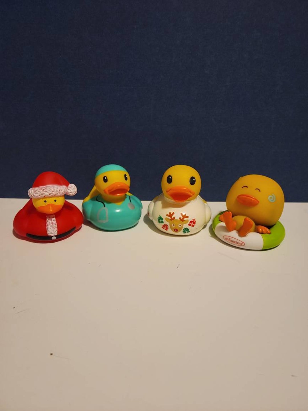 Vintage,4 Assorted Rubber Ducks, 2 Christmas, 1 Doctor , 1 Swimming - Etsy