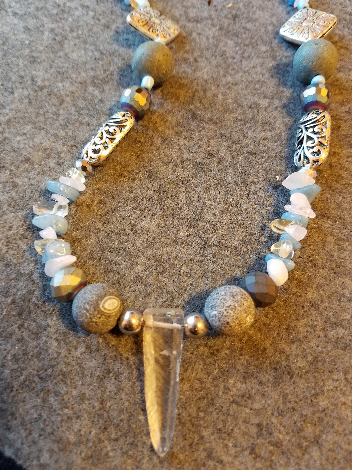 Pendant Necklace Crystal Pendant Healing Stone Harmony - Etsy