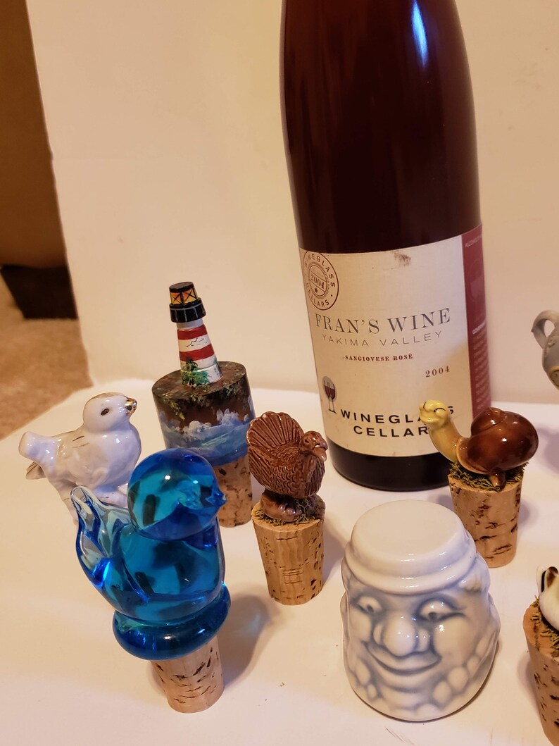 Bottle Stoppers, Decorative Wine Bottle Corks, Ceramic Frogs ...