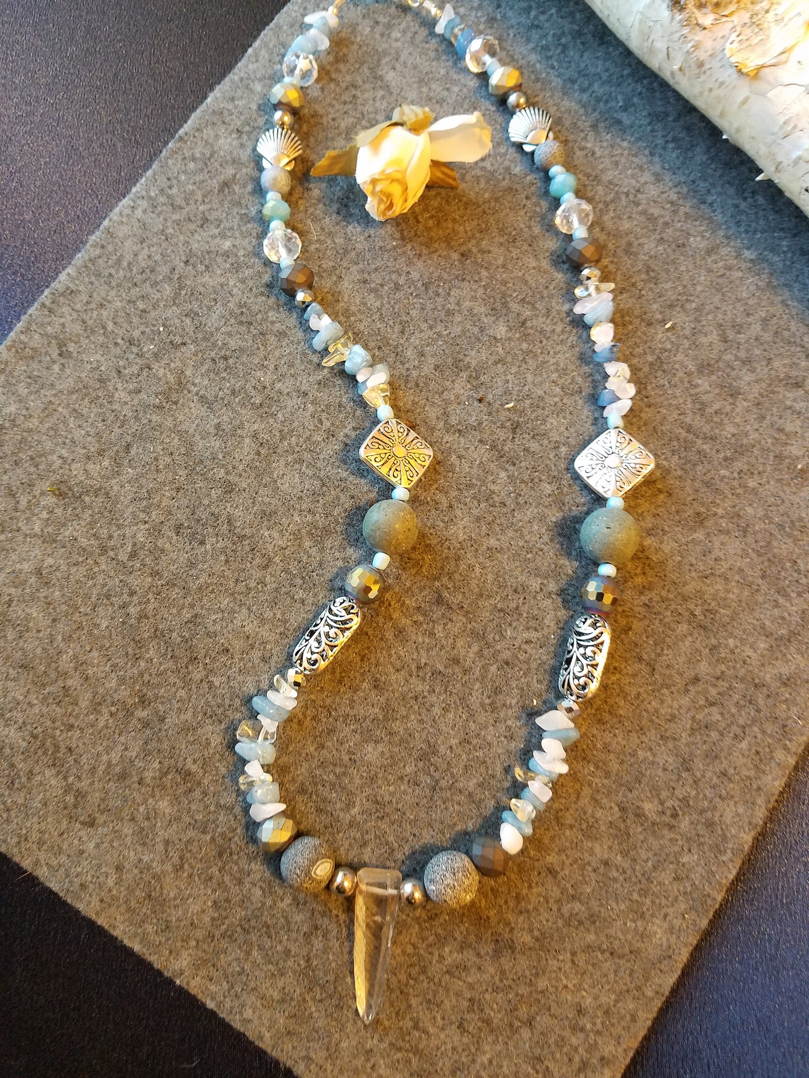 Pendant Necklace Crystal Pendant Healing Stone Harmony | Etsy