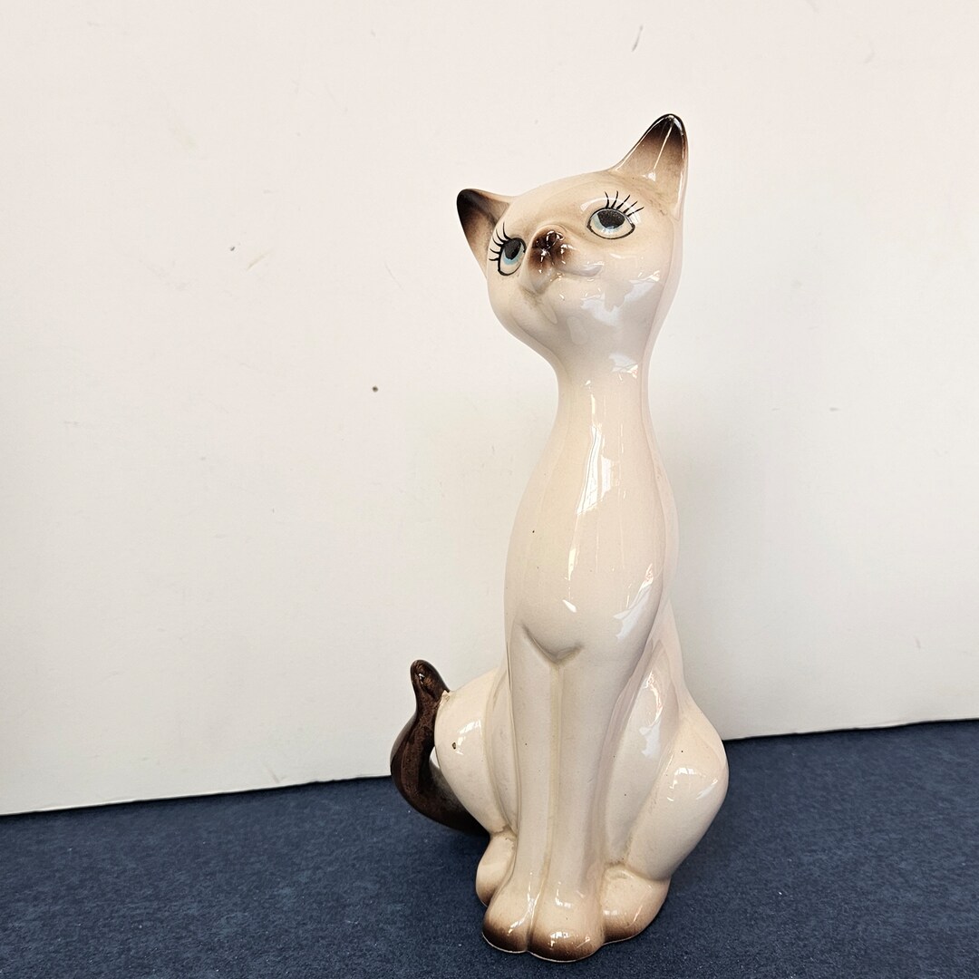 Siamese Cat Statue, Cat Figurine, Vintage Home Decor - Etsy