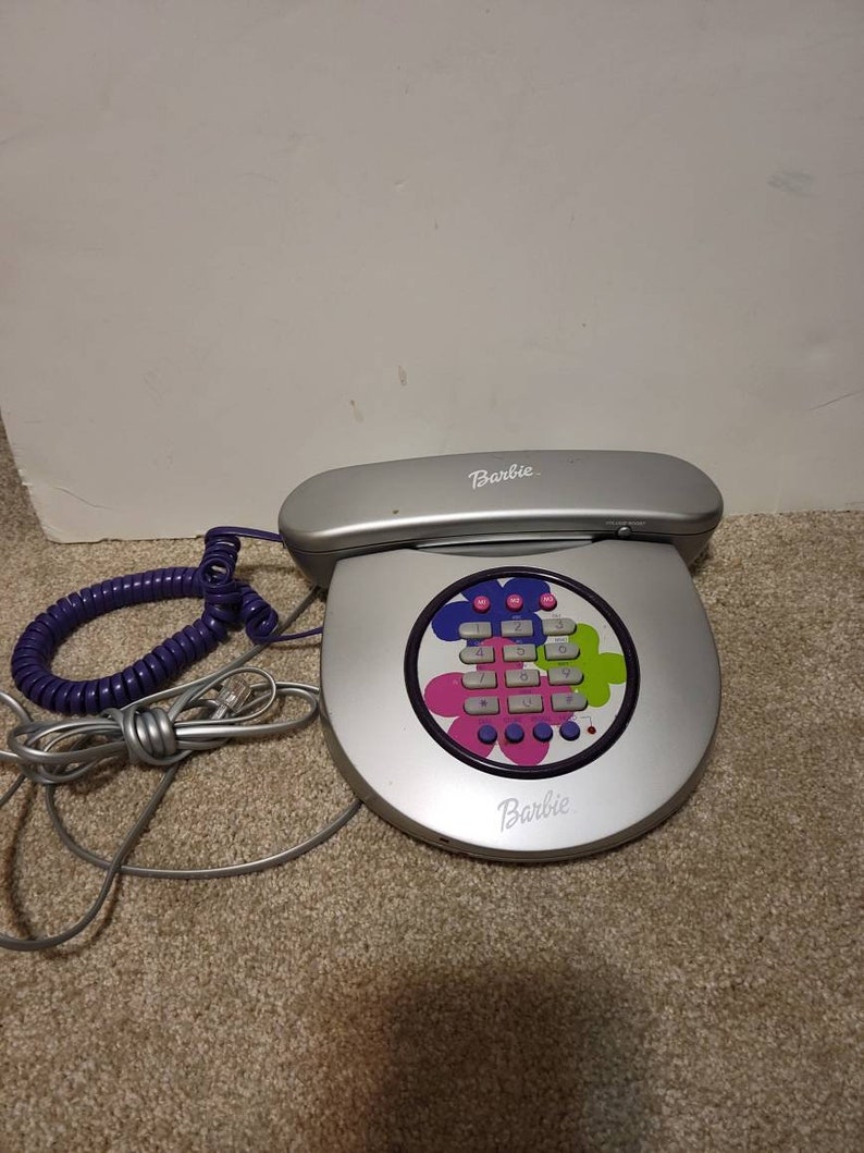 Retro Push Button Phone, Barbie Fashion Memory Phone, Landline Phone ...