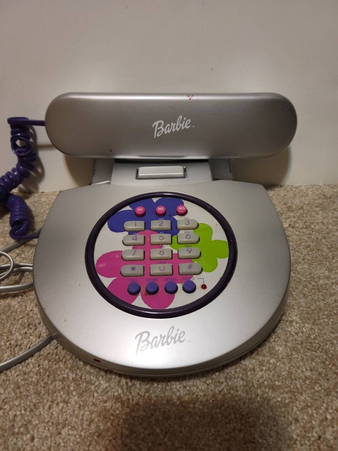 Retro Push Button Phone, Barbie Fashion Memory Phone, Landline Phone ...