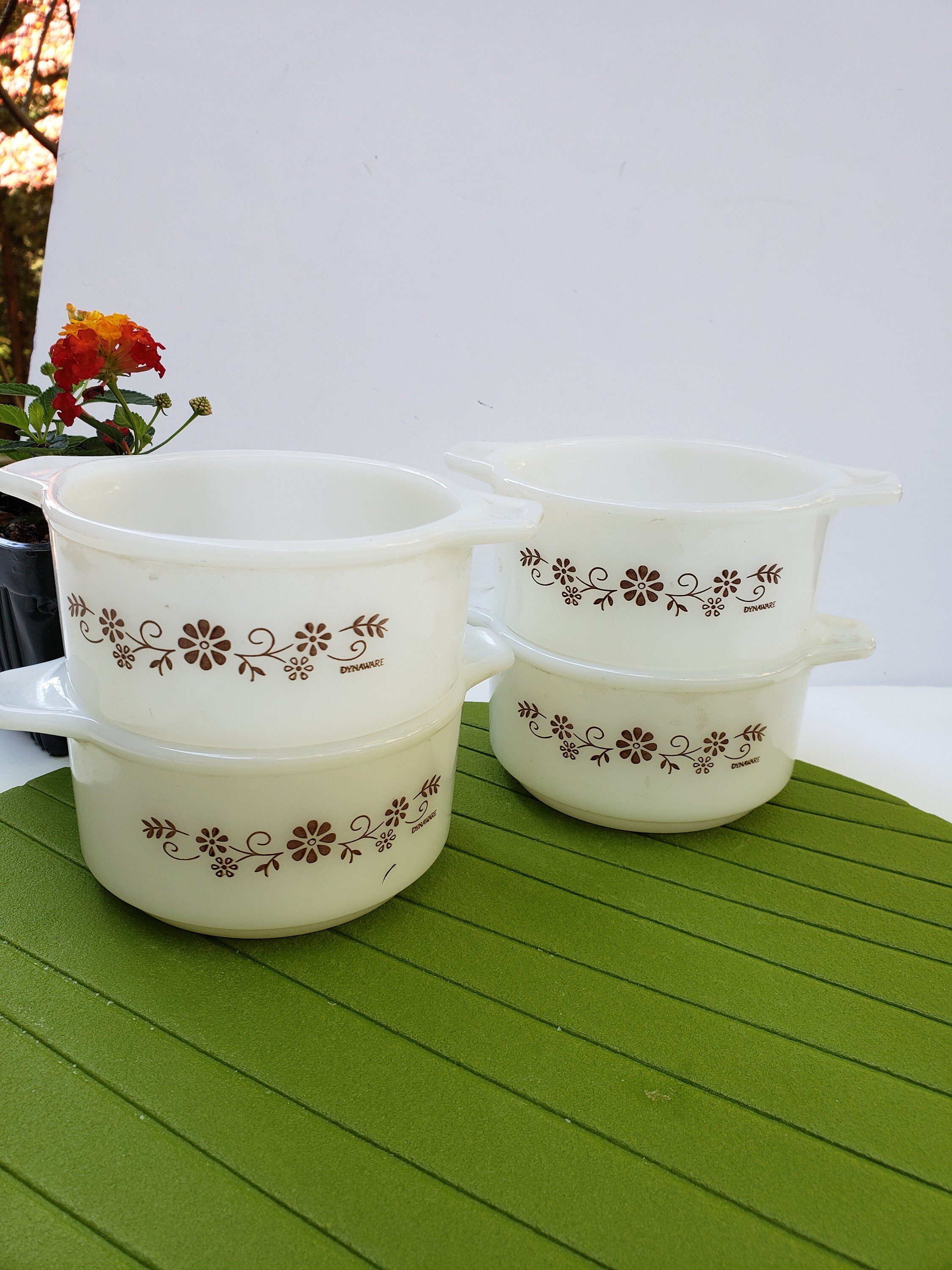 Vintage Kitchen, Set of 4 Dynaware, Pyr-o-rey Casserole Dishes, Dessert ...