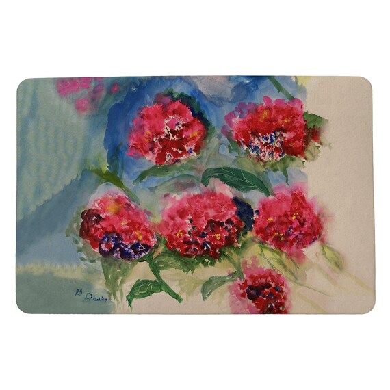 Red Geraniums Door Mat - Etsy