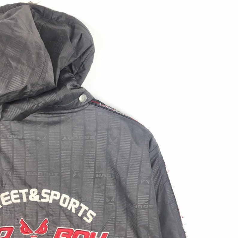 Vintage 90s Bad Boy Big Logo Long Jacket | Bad Boy Spell Out ...