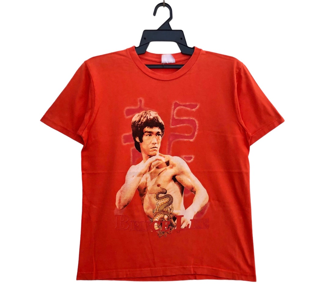 Vintage 90s Bruce Lee Graphic Poster T-shirt | Art | XS | Action Movie ...