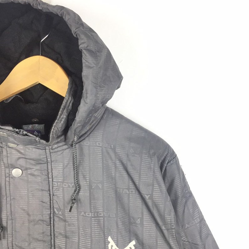 Vintage 90s Bad Boy Big Logo Long Jacket | Bad Boy Spell Out ...