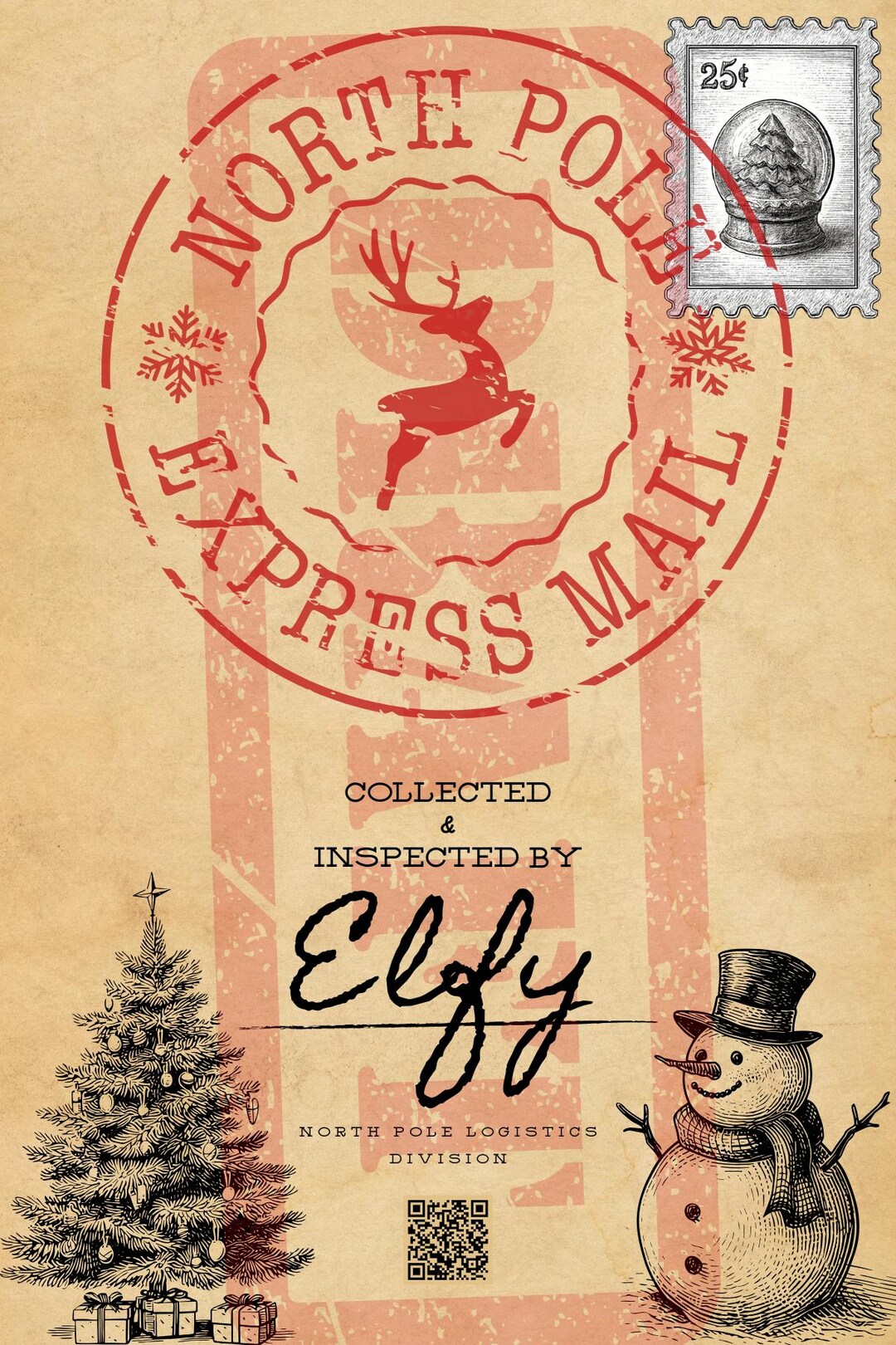 North-pole-logistics 4x6 Shipping Label Cover - Etsy