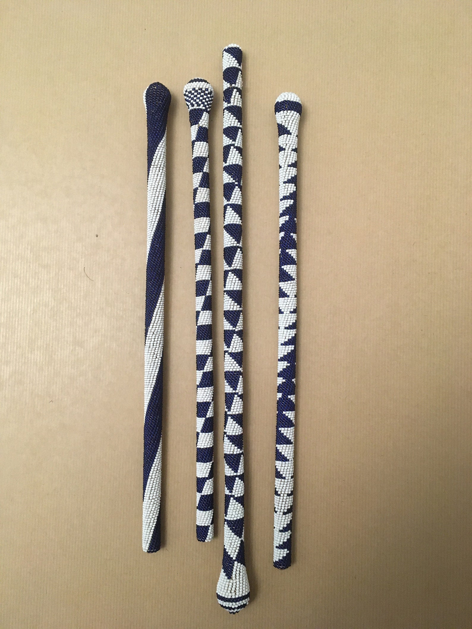 BEADED AFRICAN STICK / 13 Zulu Dance Stick / From 31 to 44 Cm | Etsy