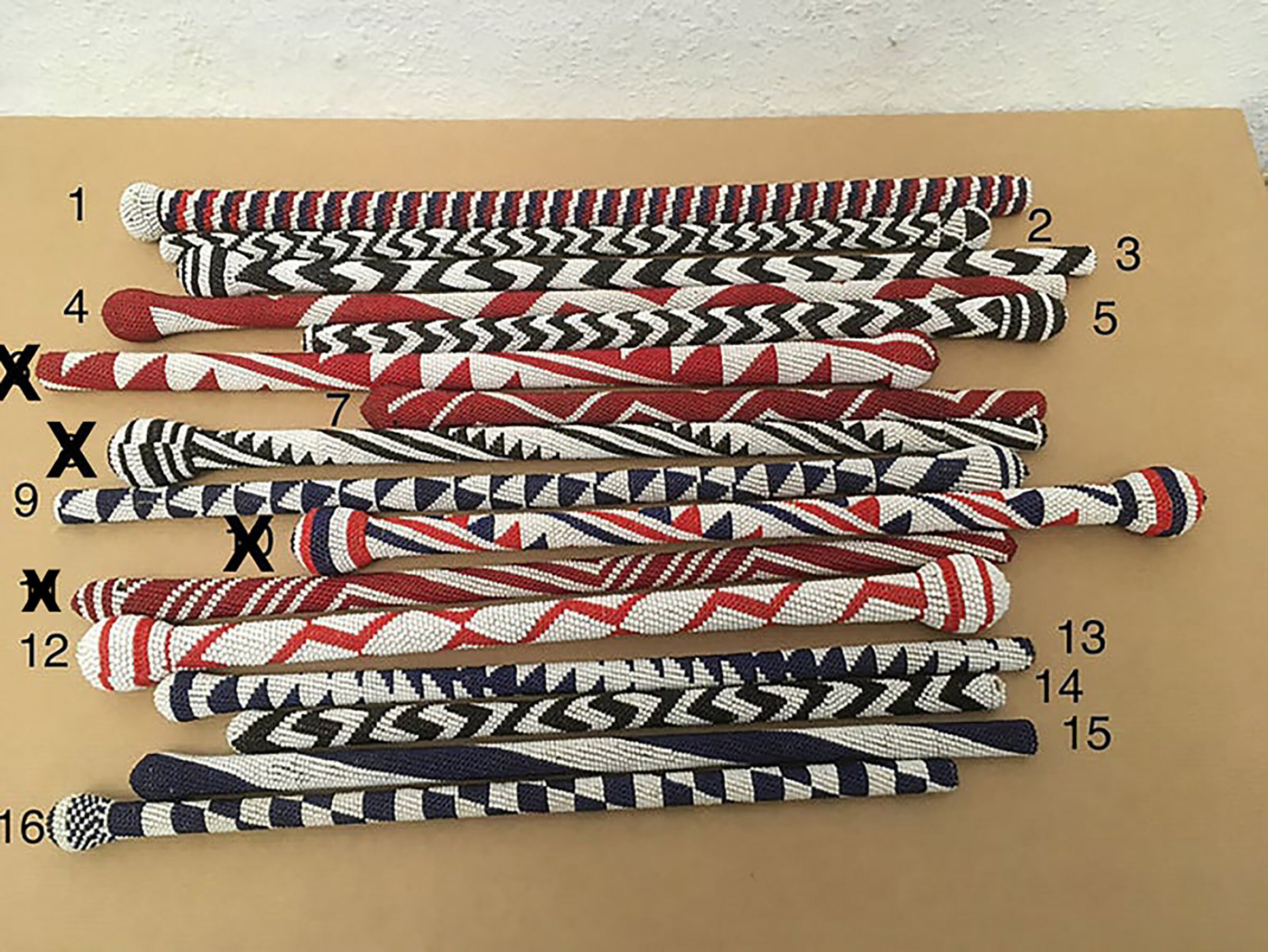 BEADED AFRICAN STICK / 13 Zulu Dance Stick / From 31 to 44 Cm | Etsy