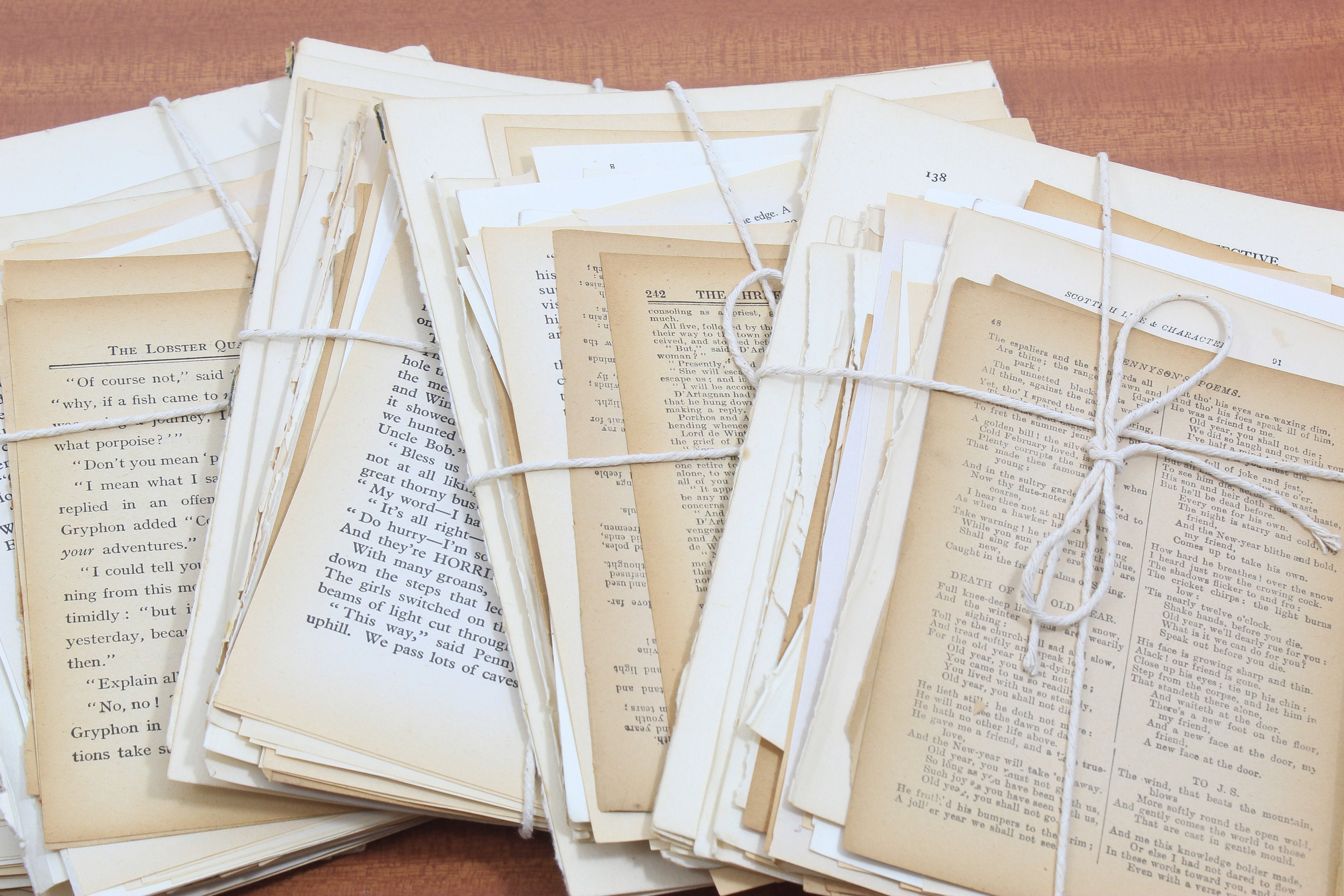 10 Vintage Small Story Book Pages Paper Pack*Collage*Card Making*Mixed ...