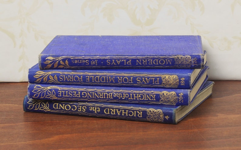 Lote de libros azules antiguos para exhibición - Etsy México