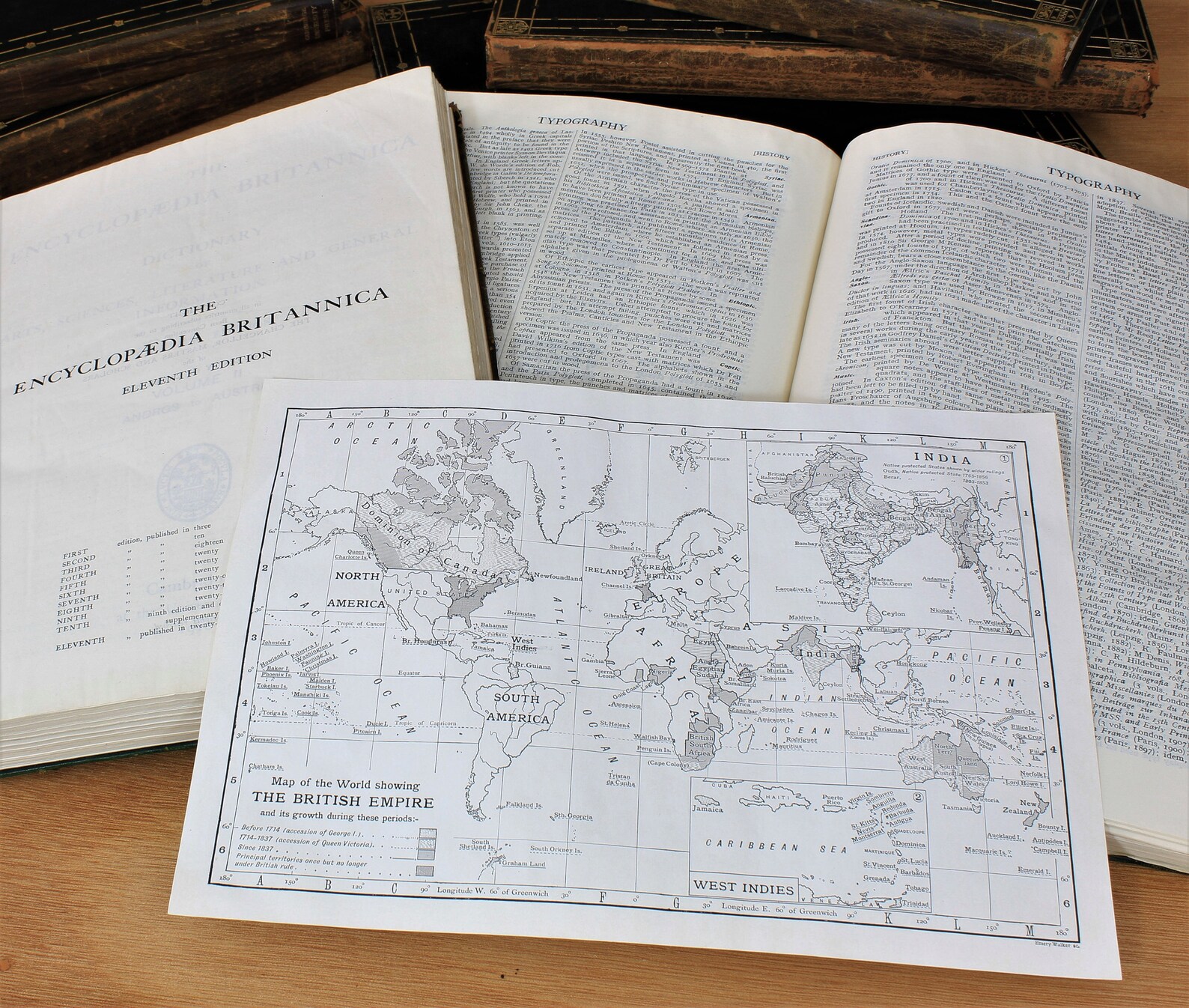 World Map Showing the British Empire 1714 to 1910 Printed in | Etsy