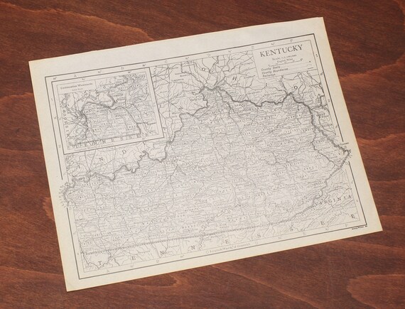 Mapa Del Estado De Kentucky Vaso De Vidrio Con Mapa Del Estado De