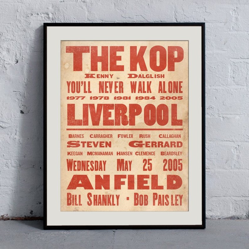 Liverpool FC Print (vintage Style) - Etsy