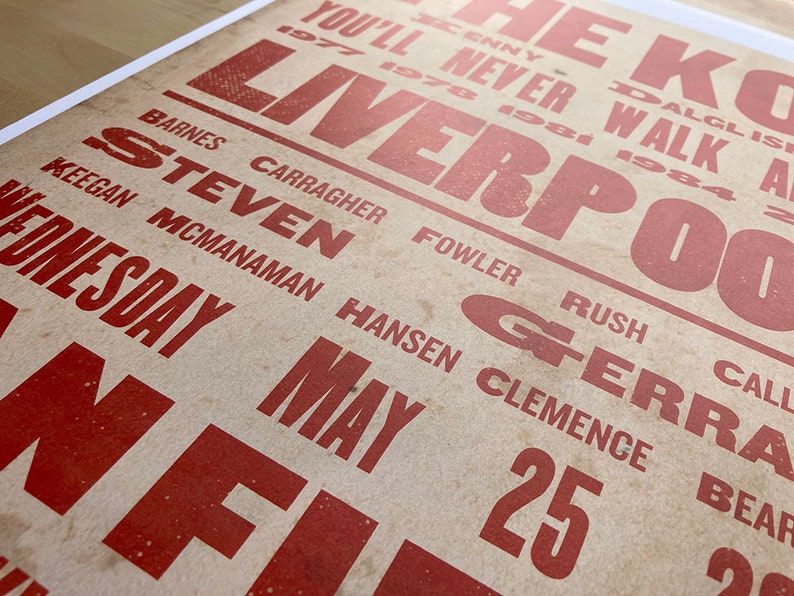 Liverpool FC Print (vintage Style) - Etsy