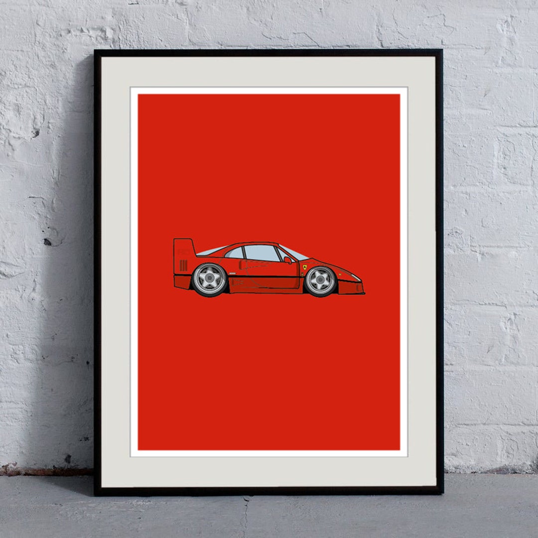 Ferrari F40 Print - Etsy