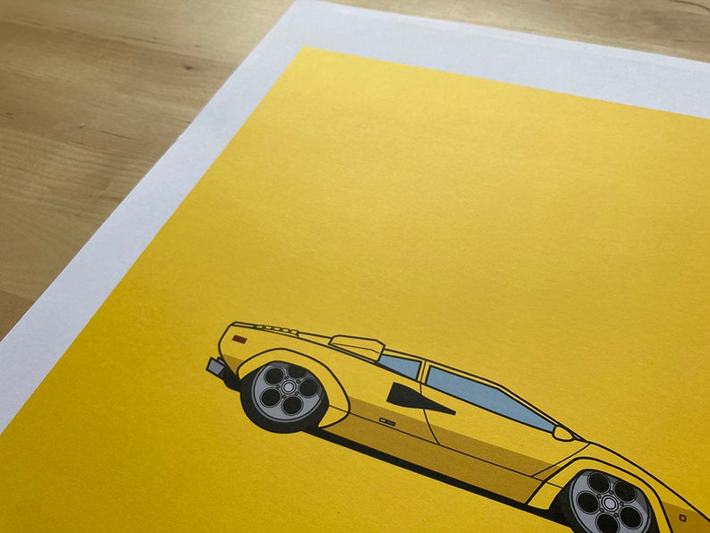Lamborghini Countach Print - Etsy