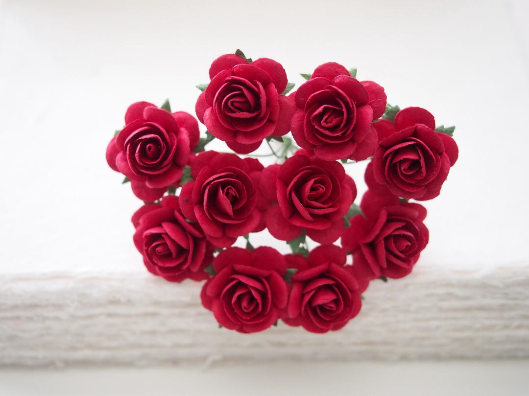 28 Mm. Roses Mulberry Paper - Deep Red Color | Wedding | Christmas ...