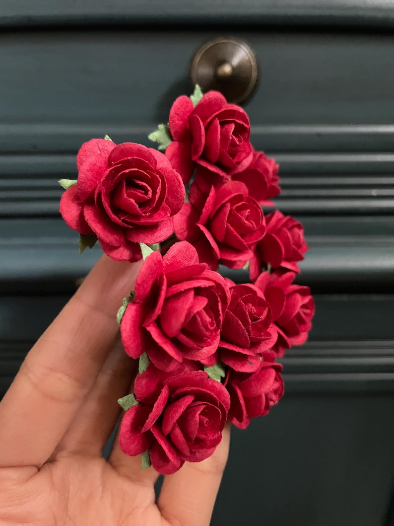28 Mm. Roses Mulberry Paper - Deep Red Color | Wedding | Christmas ...