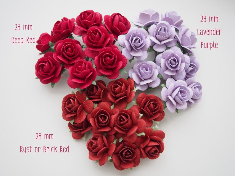 28 Mm. Roses Mulberry Paper - Deep Red Color | Wedding | Christmas ...