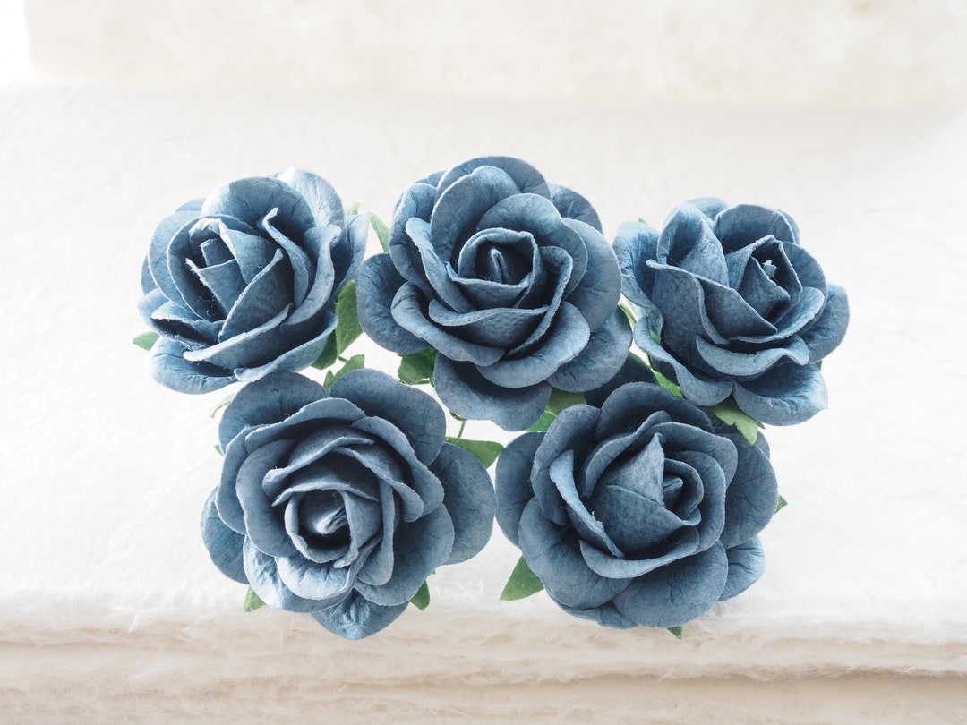 37.5 Mm. Roses Mulberry Paper - Antique Blue Color | Wedding | Mother's ...