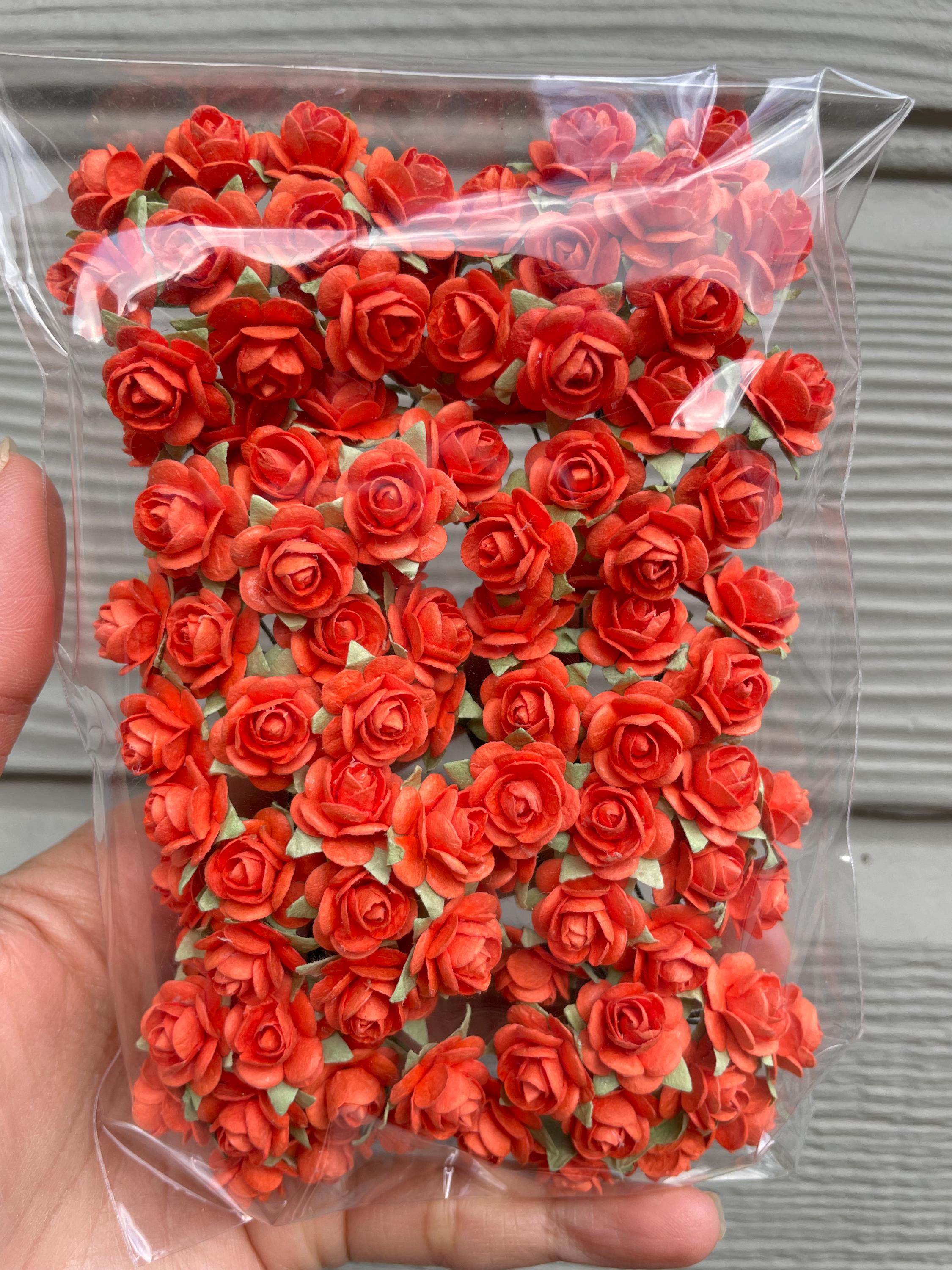 Limited Stock 100 Pcs. 15 Mm Roses Mulberry Paper - Choose Color, Deep ...