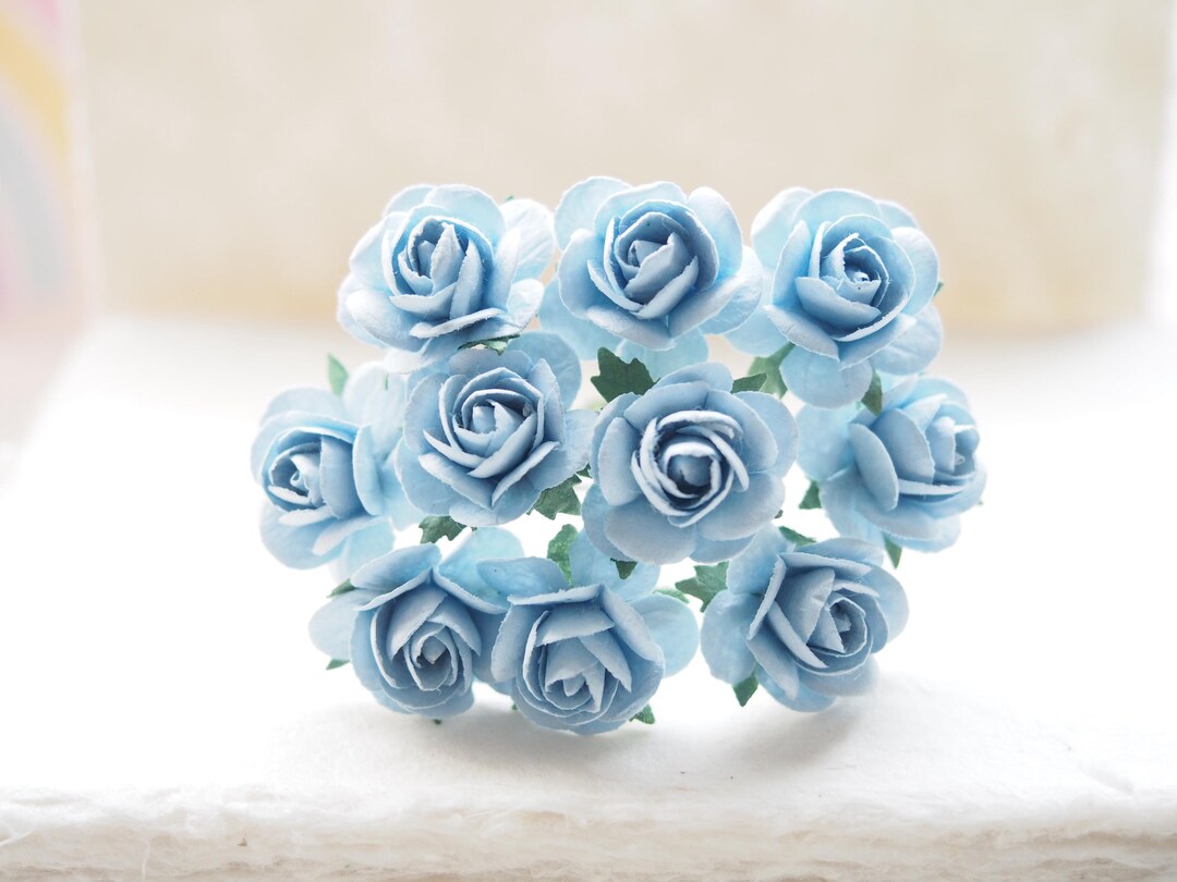 28 Mm. Roses Mulberry Paper - Light / Pastel Blue Color | Easter ...