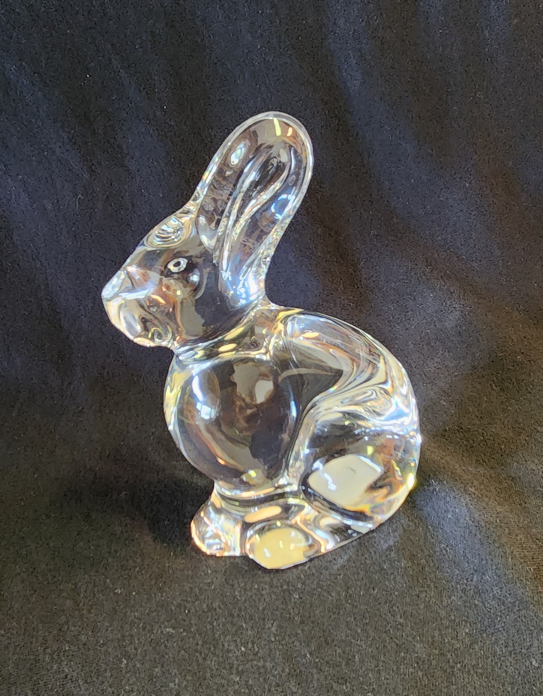 Baccarat Lead Crystal Art Glass Sitting Bunny Rabbit With Ears Standing ...