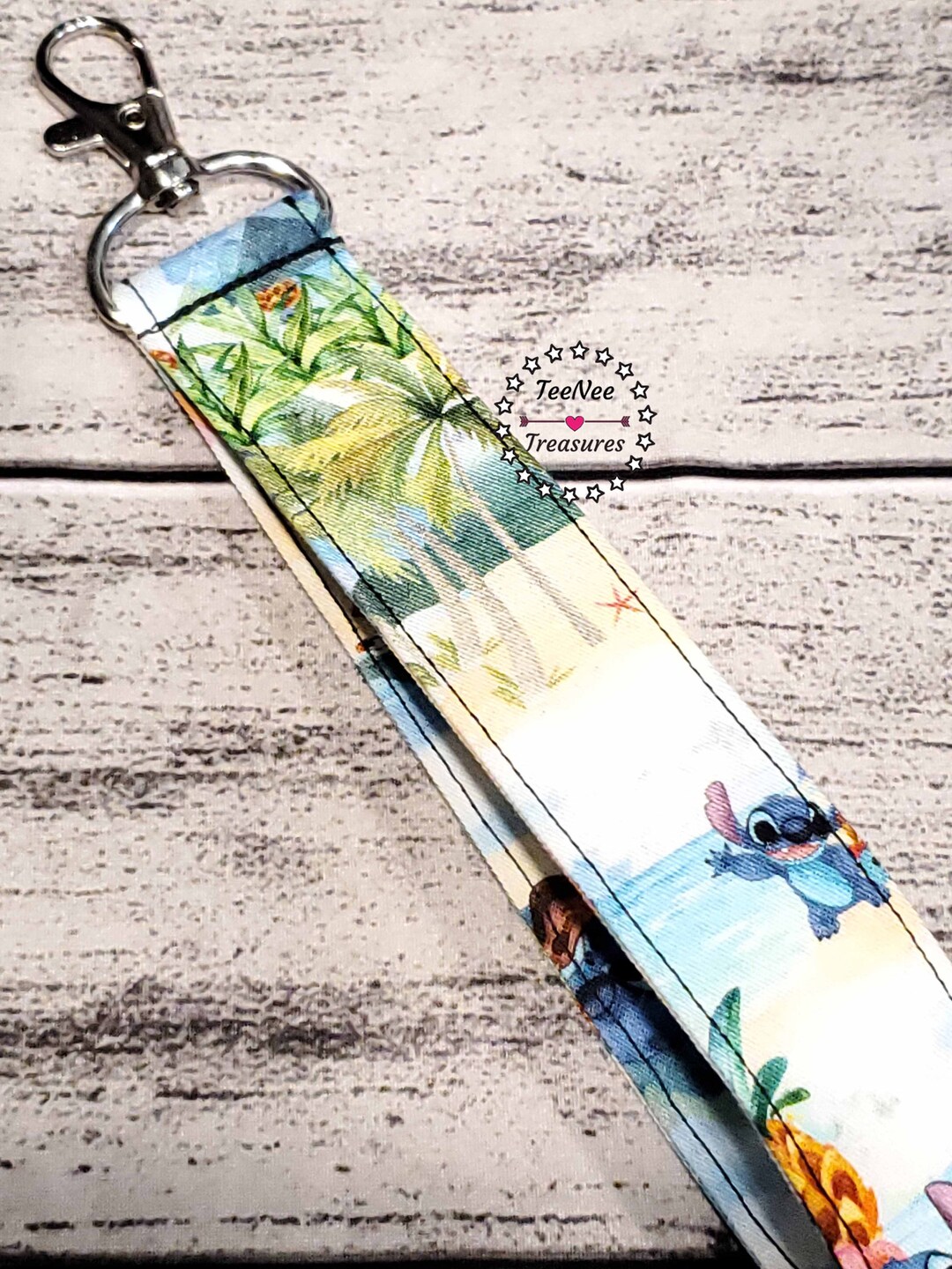 Island Stitch Fabric Keychain - Keyfob Wristlet - Lilo and Stitch ...