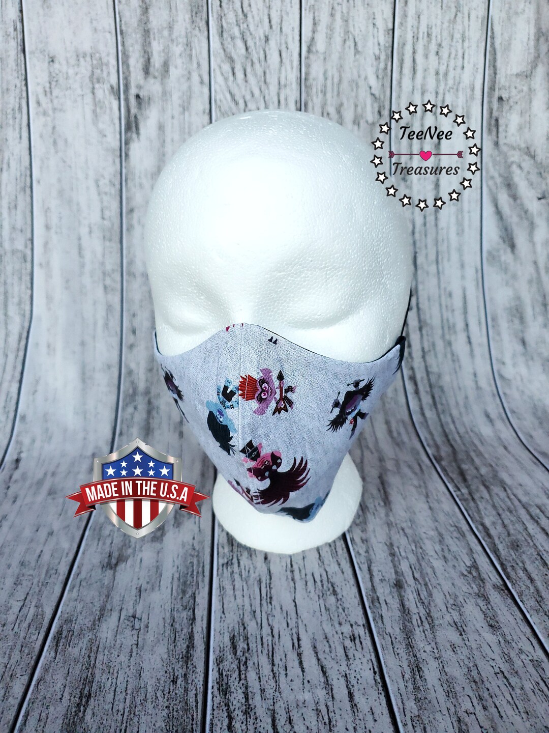 Trolls Face Mask - Pick Your Size - Reusable Washable and Made in the ...