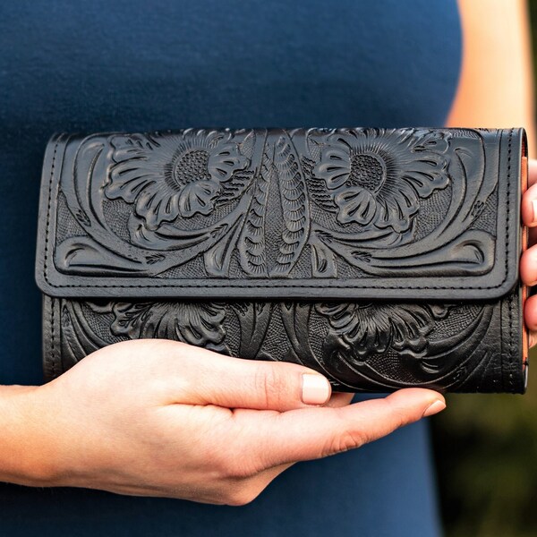 Hand Tooled Wallet - Etsy